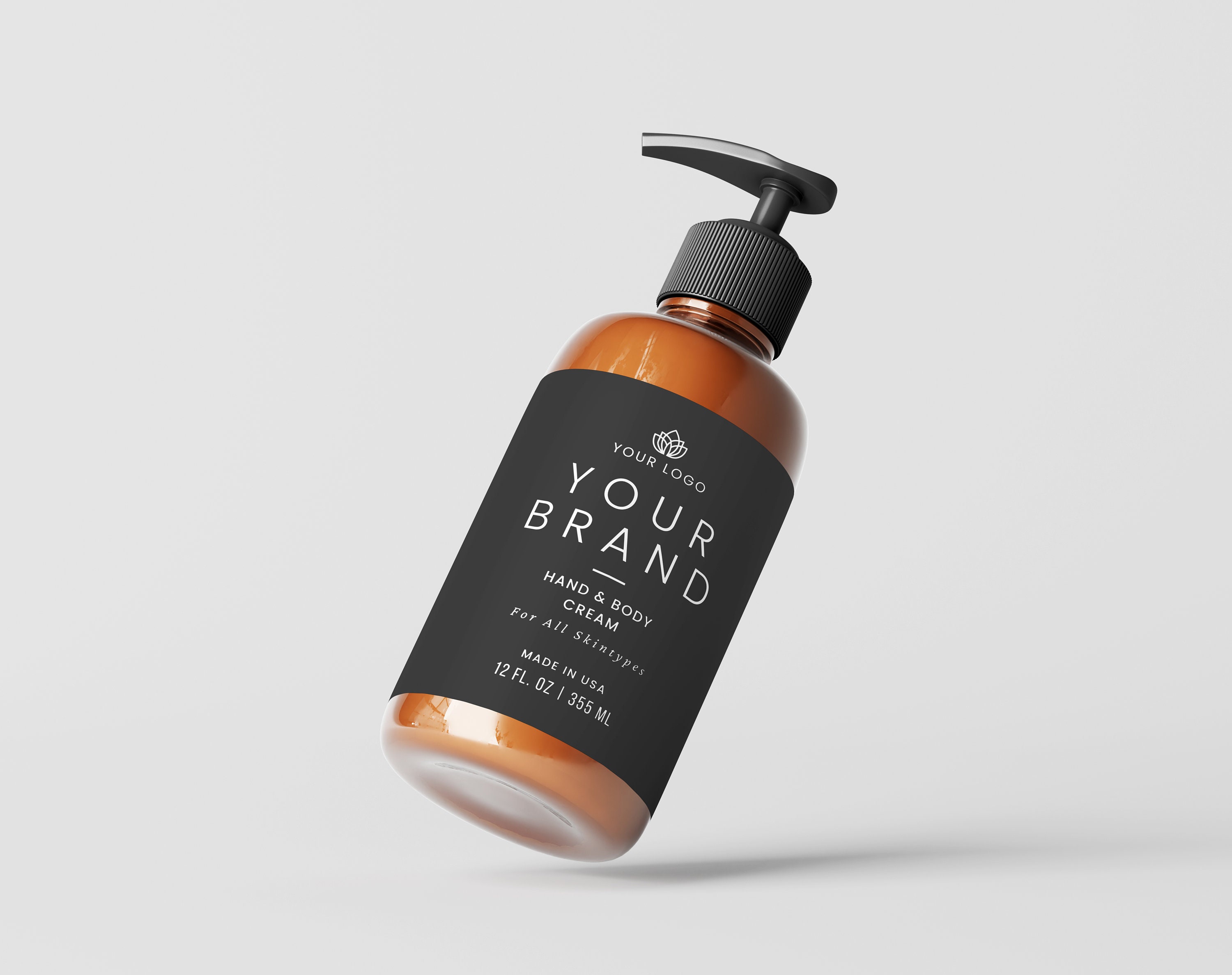 Shampoo Label Template, Liquid Soap Label, 16 Oz Boston Round Stickers ...