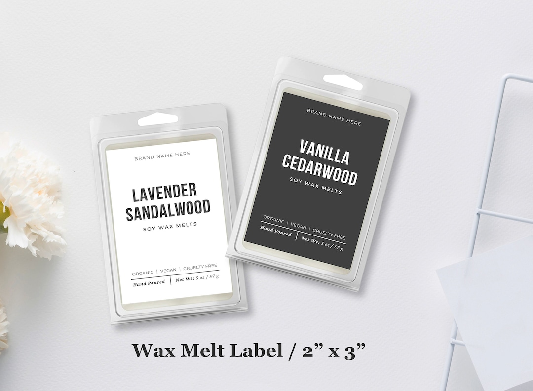 Minimal Modern Wax Melt Label Template, Perfect for Crafting and ...