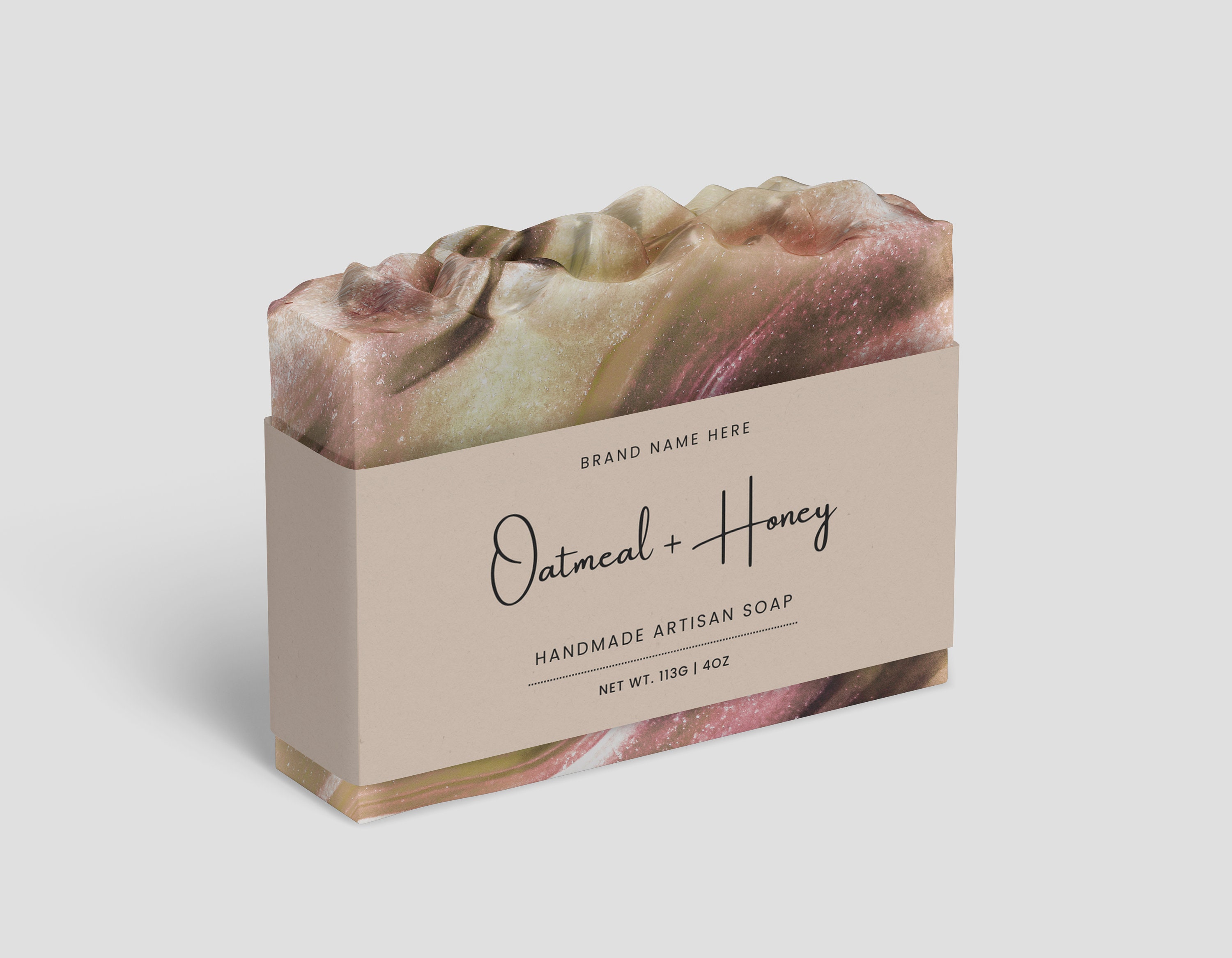 Editable Soap Wrap Label Template, Customizable Soap Bar Labels, Canva ...