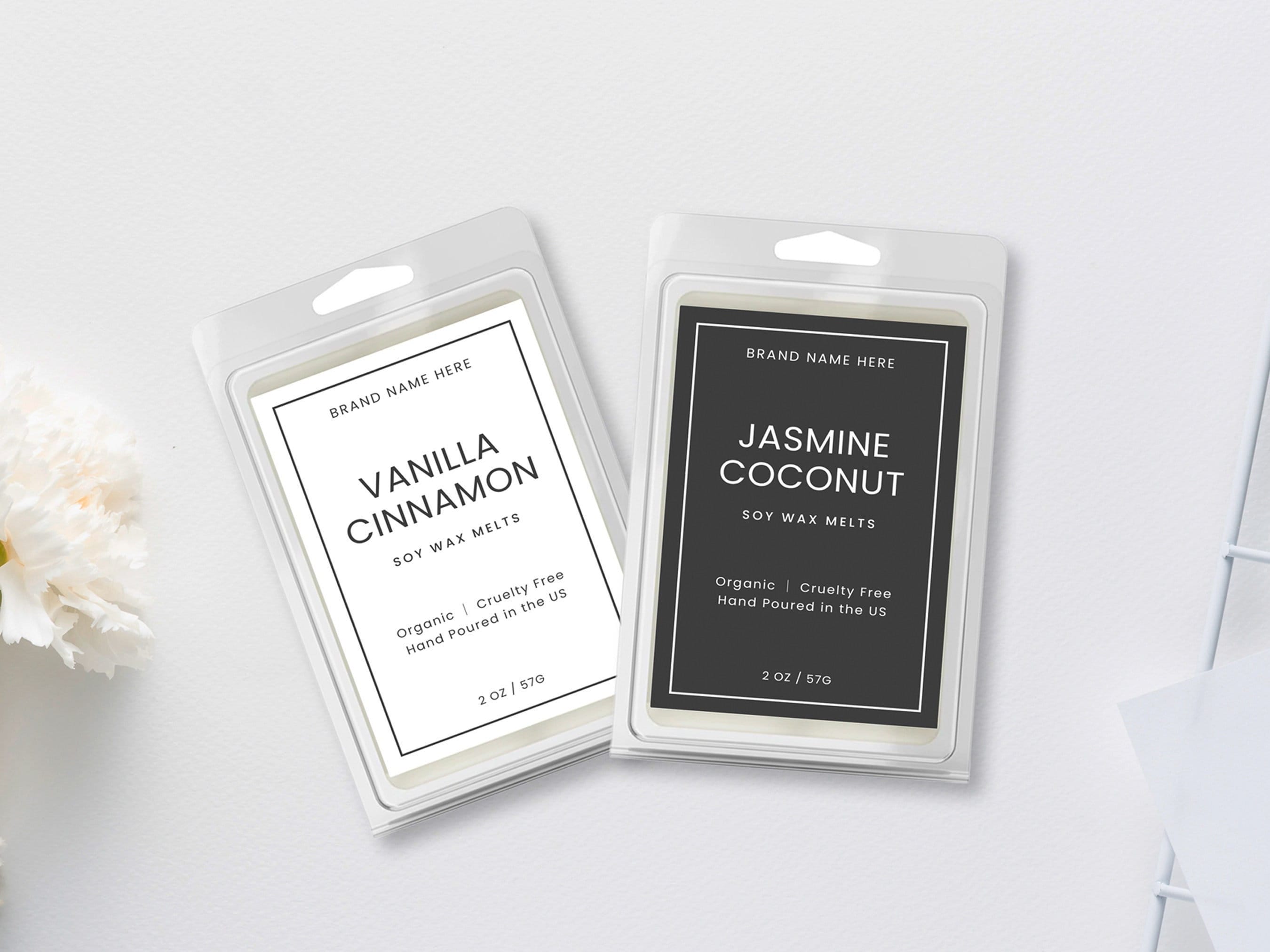 Wax Melt Label Template, Wax Melt Packaging, Wax Melt Stickers, Scented ...