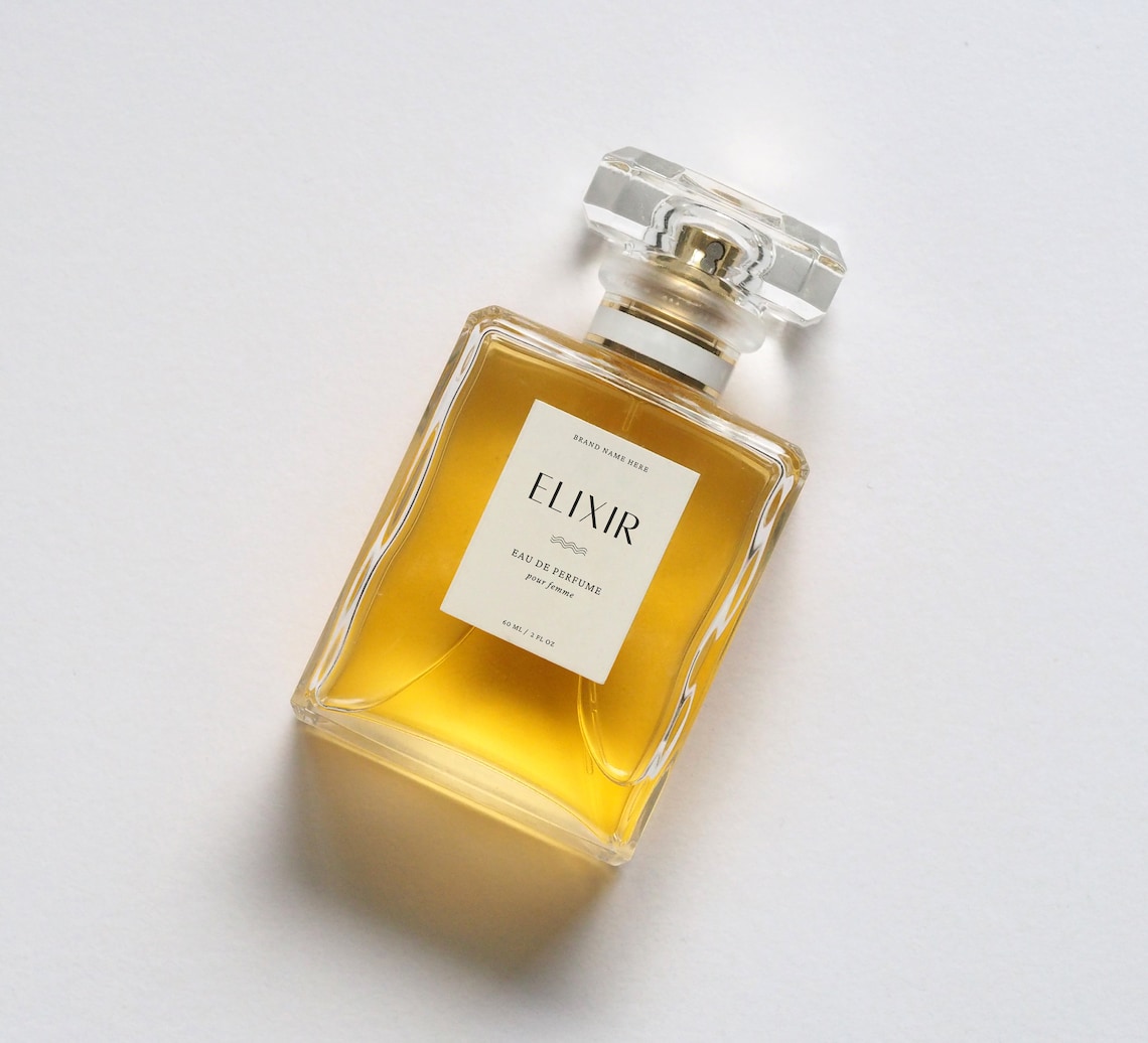 Editable Perfume Bottle Label Template Personalized Sticker - Etsy