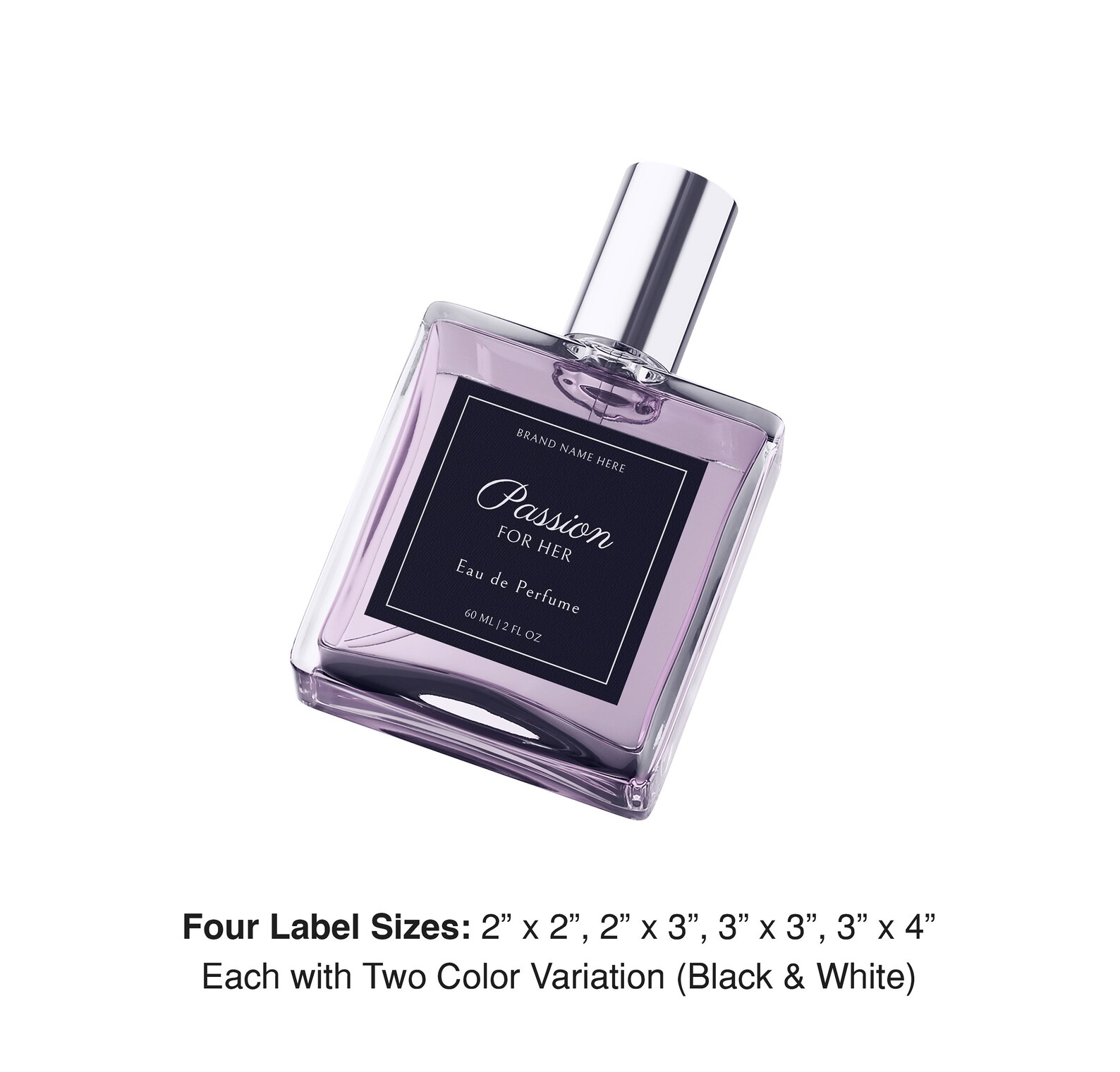 Perfume Bottle Label Template, Canva Fragrance Stickers Design, Luxury ...