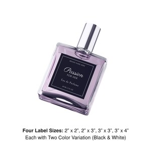 Perfume Bottle Label Template, Canva Fragrance Stickers Design, Luxury ...