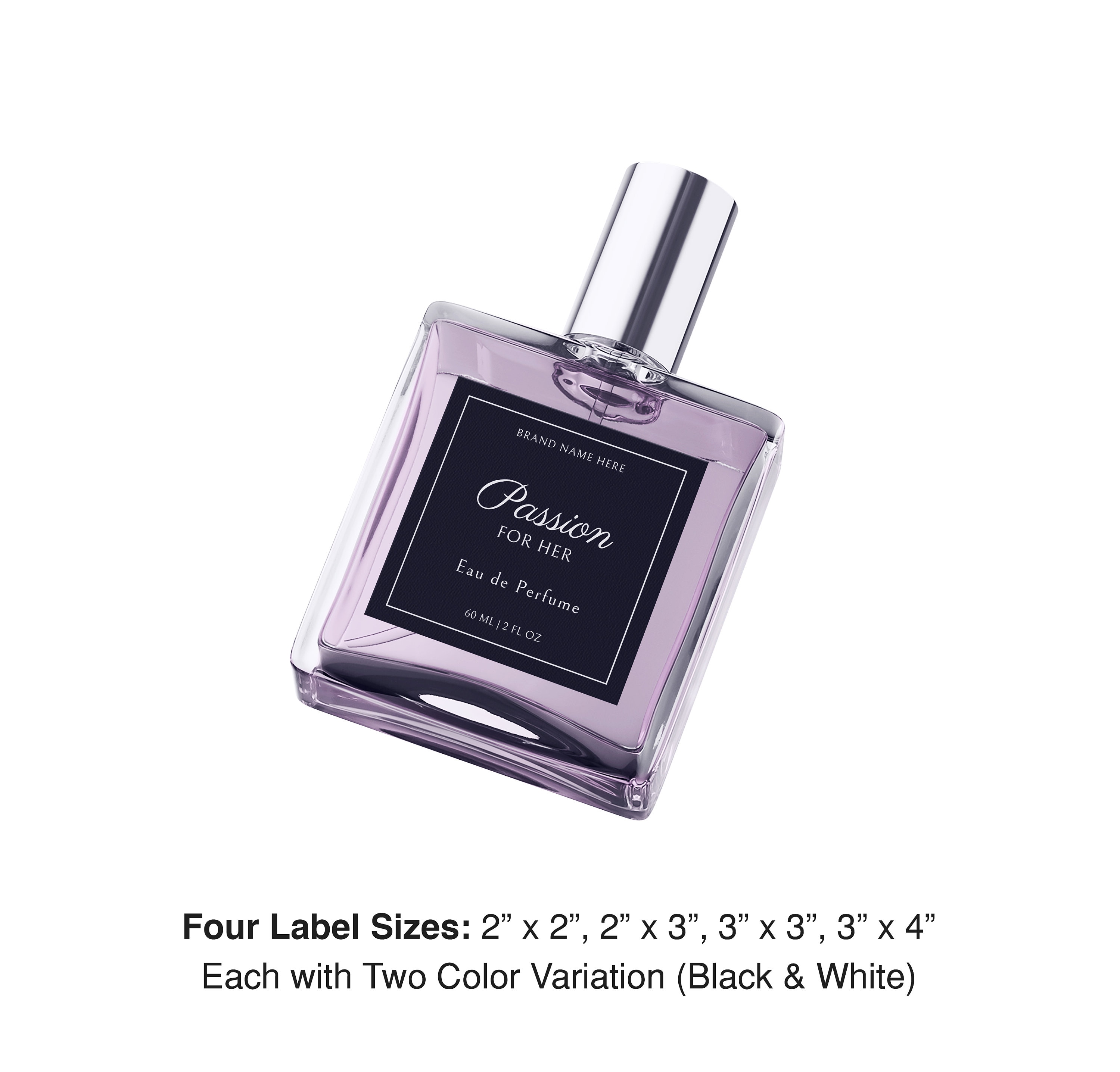 Perfume Bottle Label Template, Canva Fragrance Stickers Design, Luxury ...