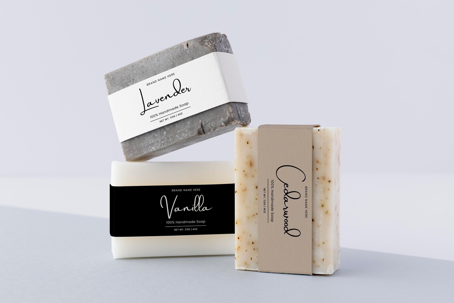 Customizable Soap Wrap Label Template, Professional Soap Bar Labels ...