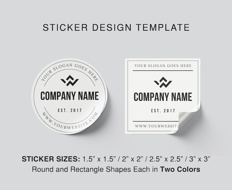 Custom Round Sticker Design Template, Personalized Stickers for ...