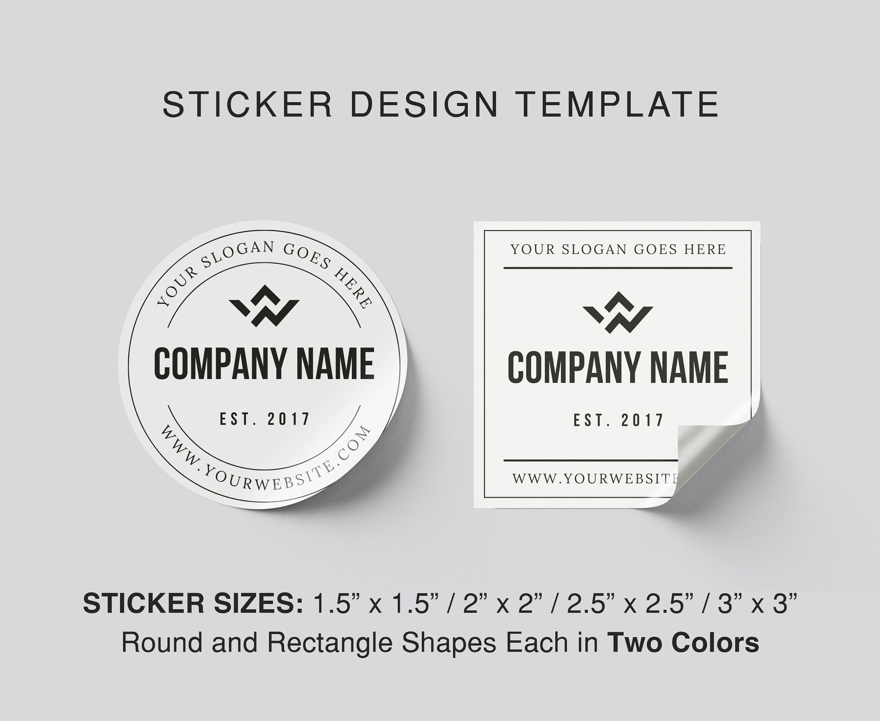 Custom Round Sticker Design Template, Personalized Stickers for ...