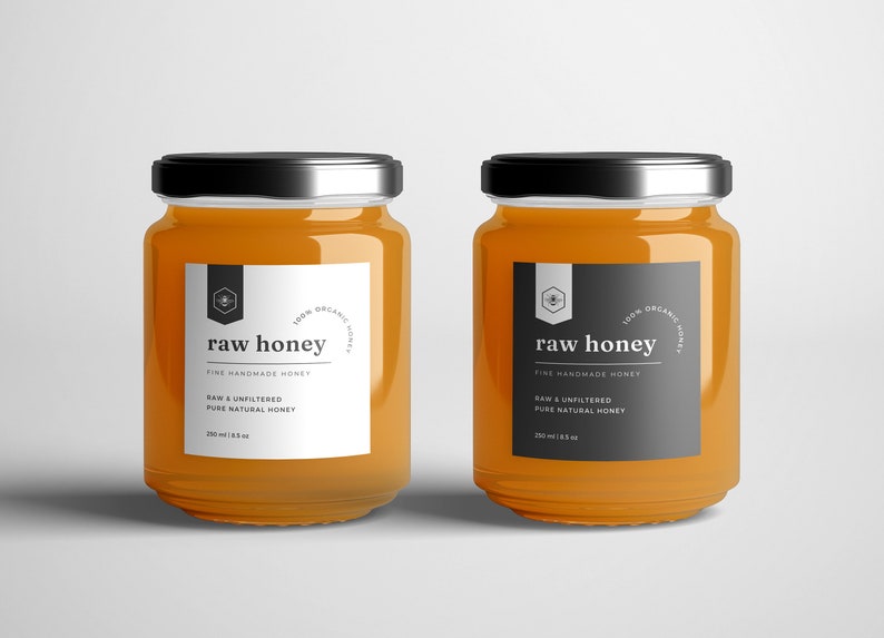 Honey Label Sticker, Homemade Honey Label, Honey Jar Labels, Honey ...