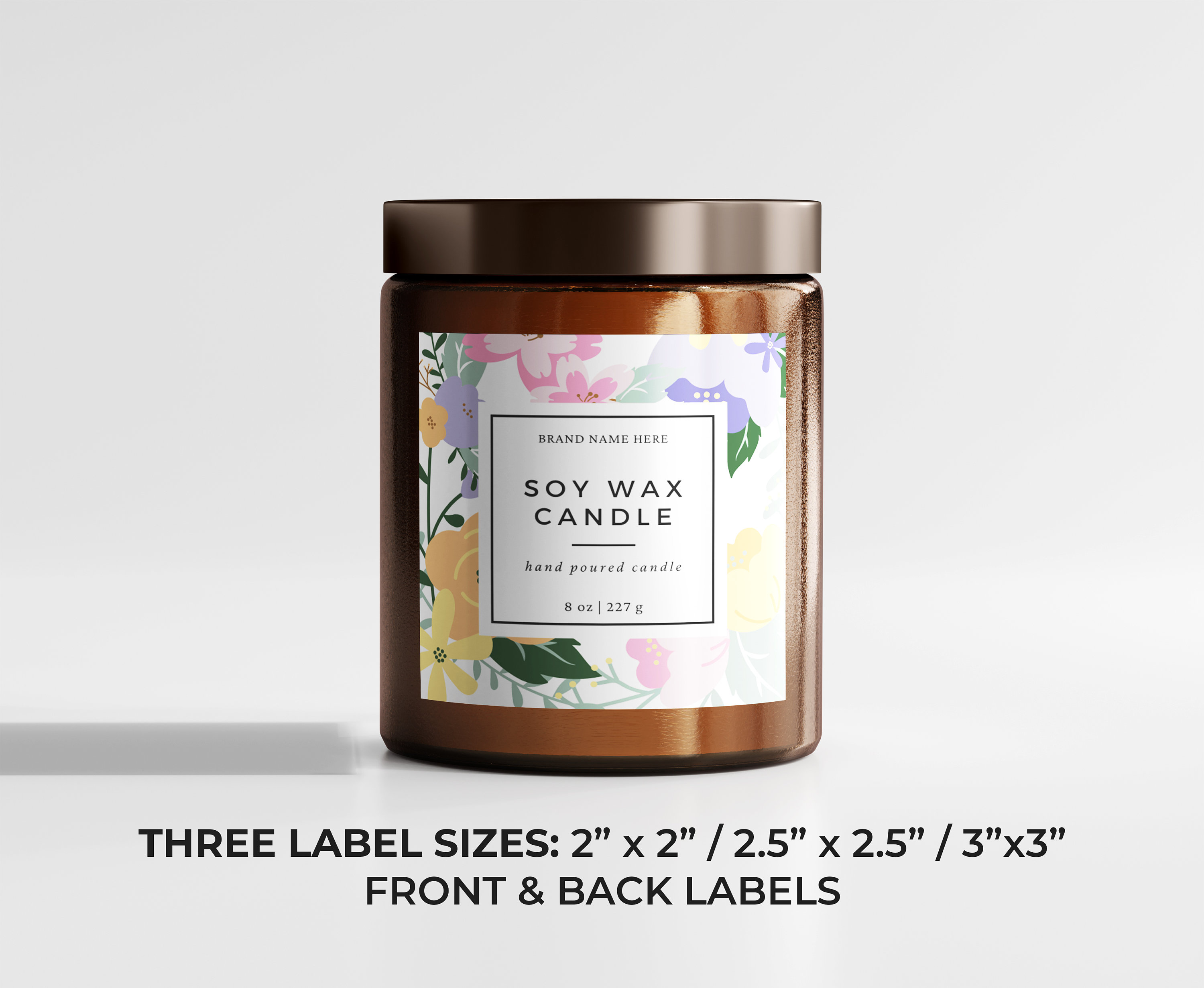 Candle Jar Label Template Minimal Candle Label Design Canva Modern ...