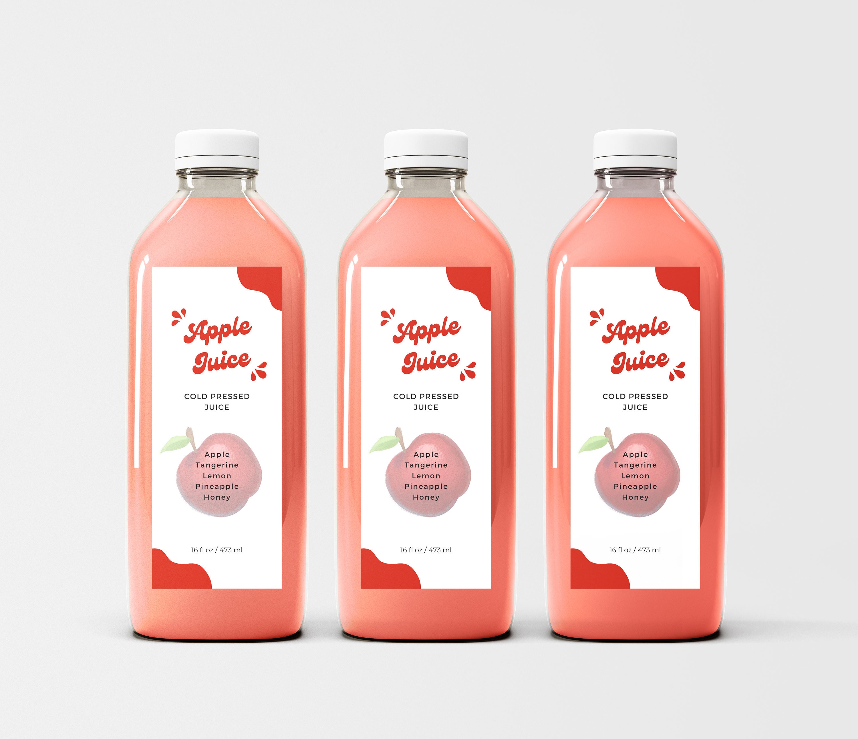 Juice Bottle Label Template, Juice Labels, Custom Juice Labels ...