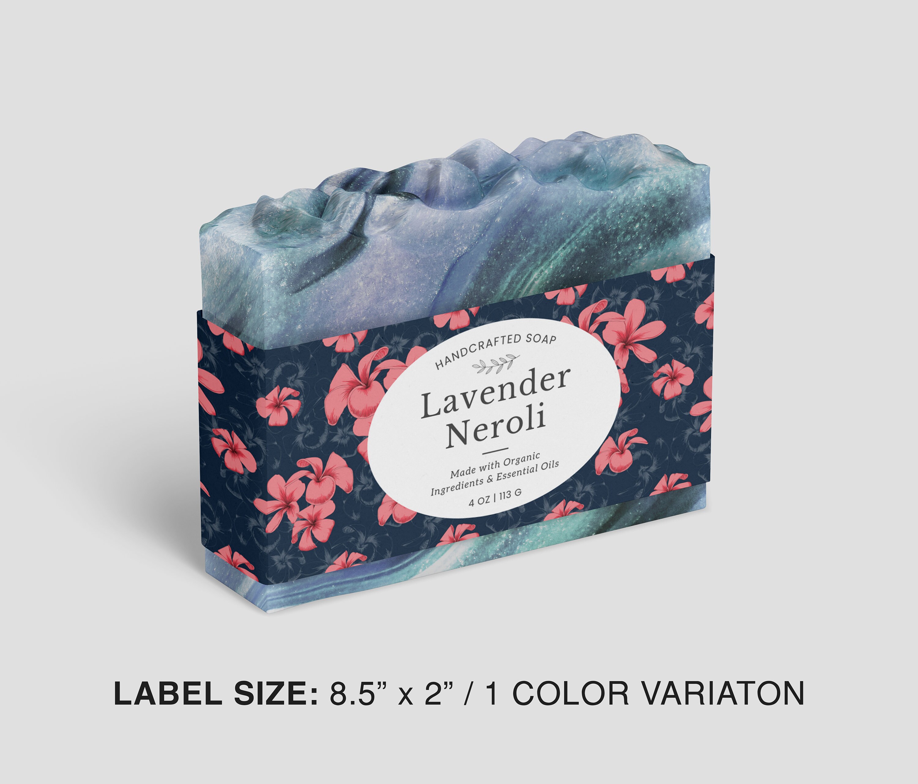 Soap Label Template, Floral Soap Label, Canva Soap Wrapper, Editable ...