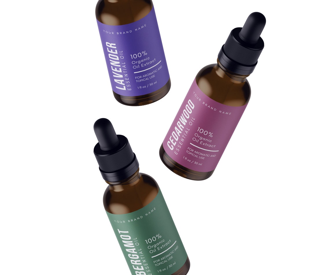 Oil Label Template - Skincare Labels - 1 Oz 2 Oz 4 Oz Bottle Label ...
