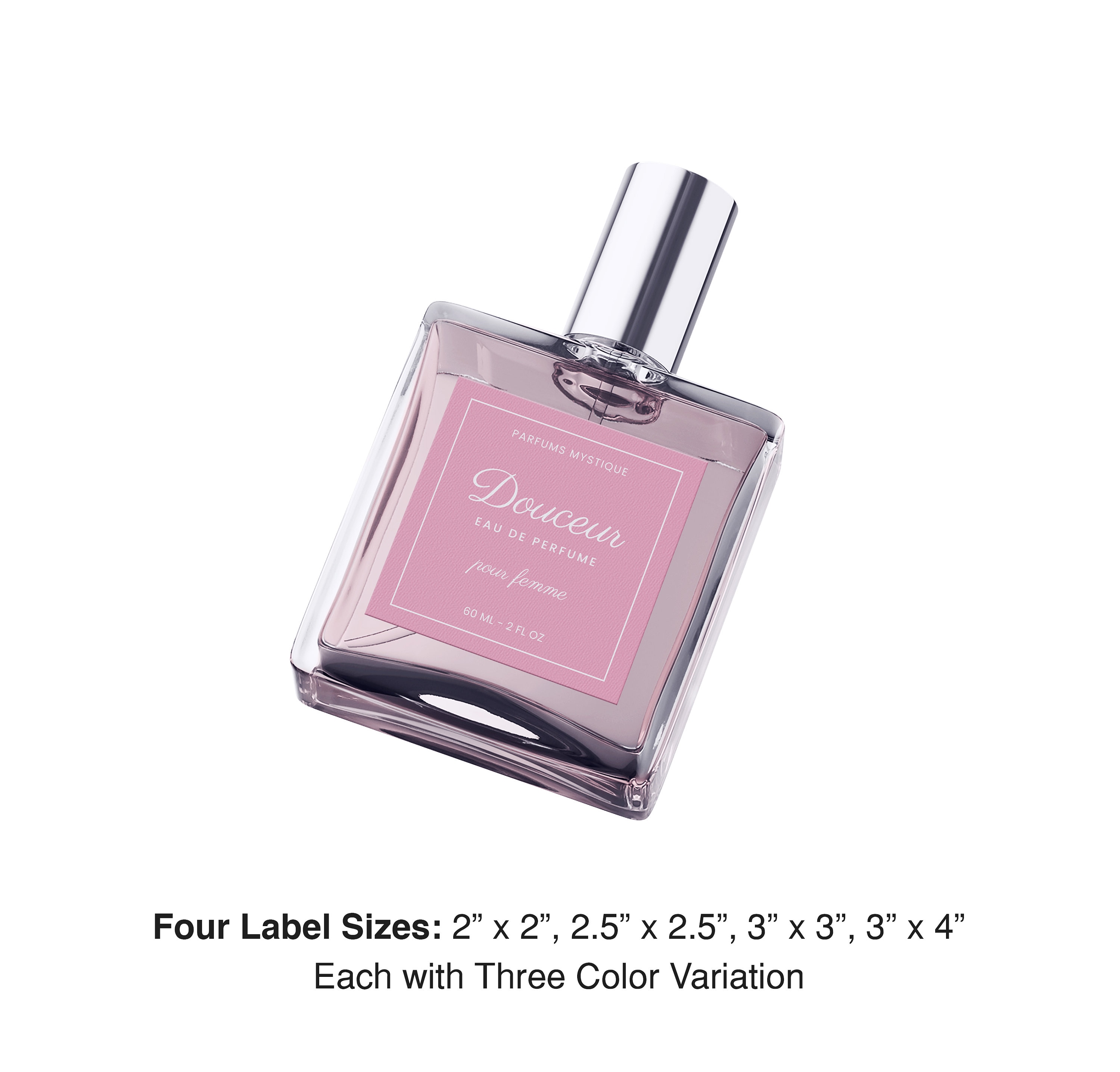 Luxury Perfume Bottle Labels, Customizable Fragrance Labels, Elegant ...