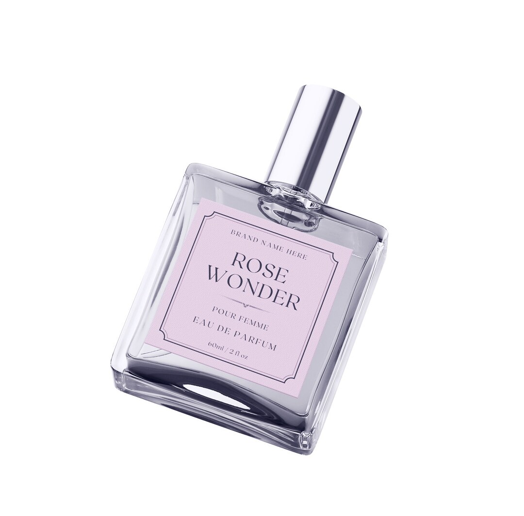 Custom Perfume Bottle Label Template - Eau De Toilette Label Design ...