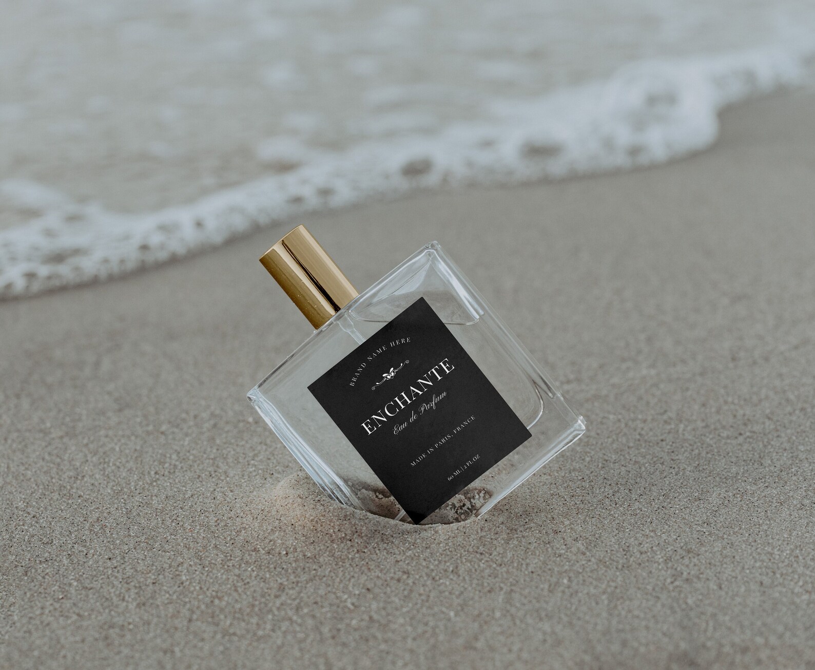 Perfume Bottle Label Template, Canva Fragrance Label Design, Luxury DIY ...