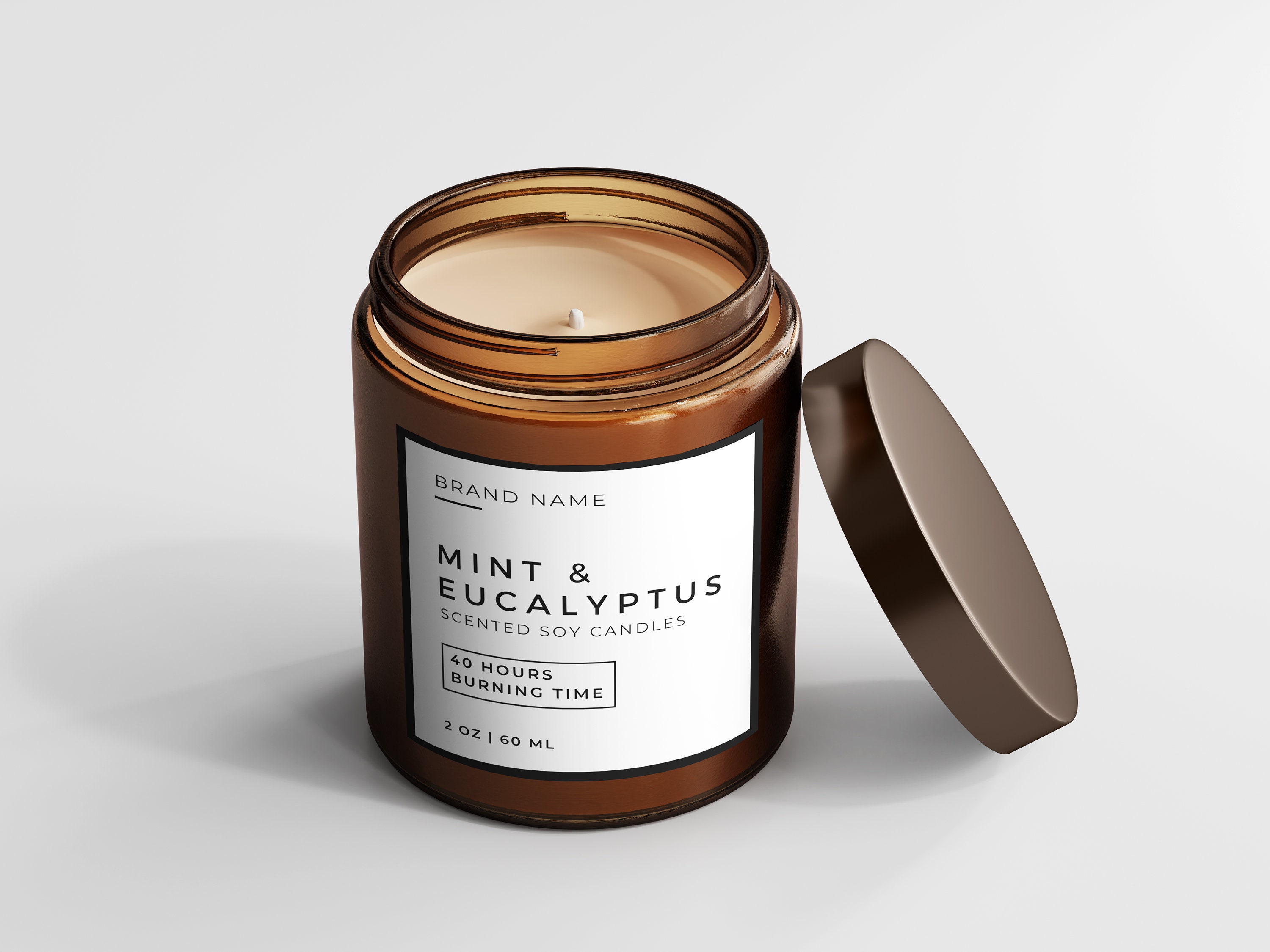 Canva Template DIY Candle Sticker - Customizable Candle Jar Label ...