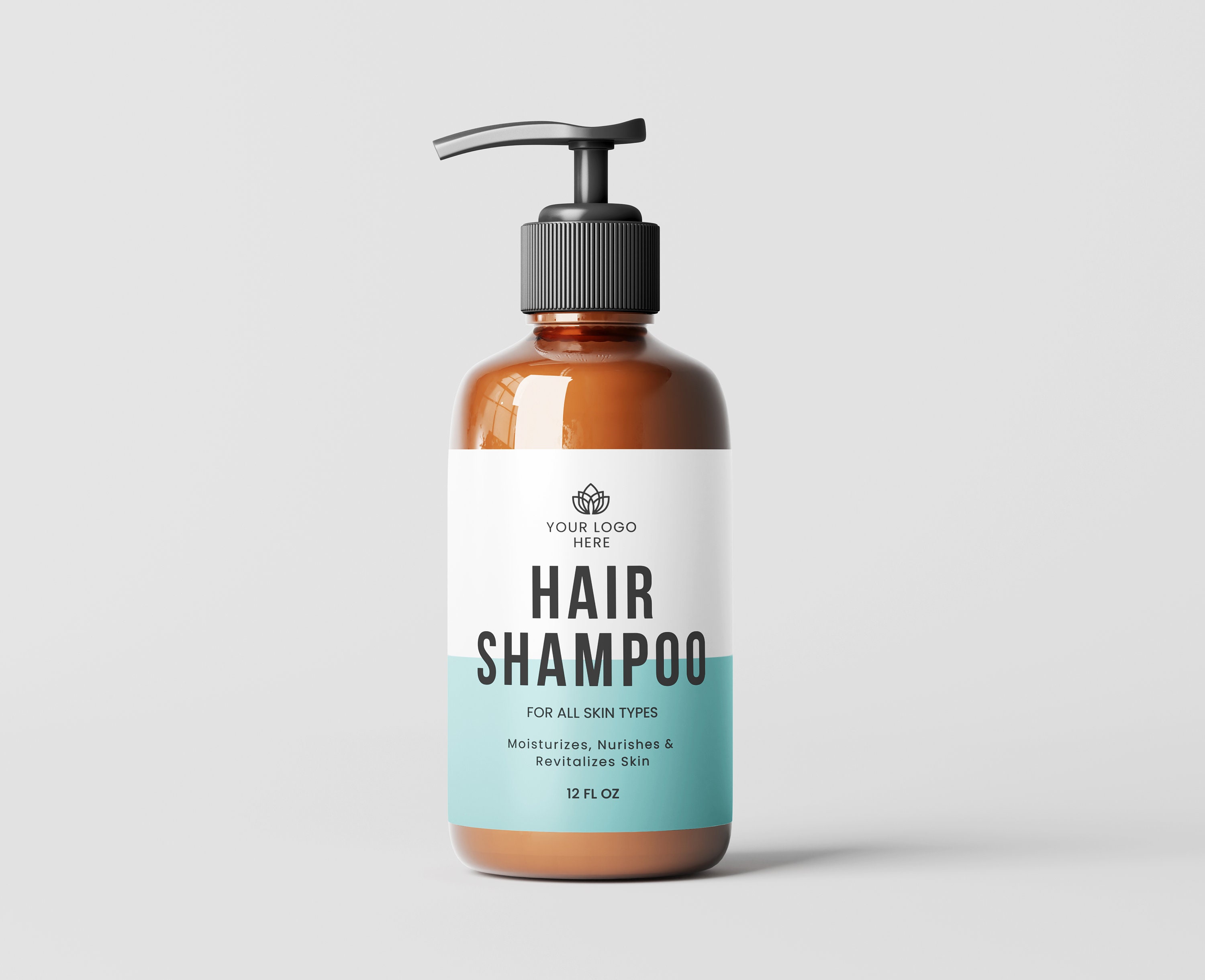 Shampoo Label Template, Pump Bottle Label, 8 Oz Bottle Label, Body Wash ...