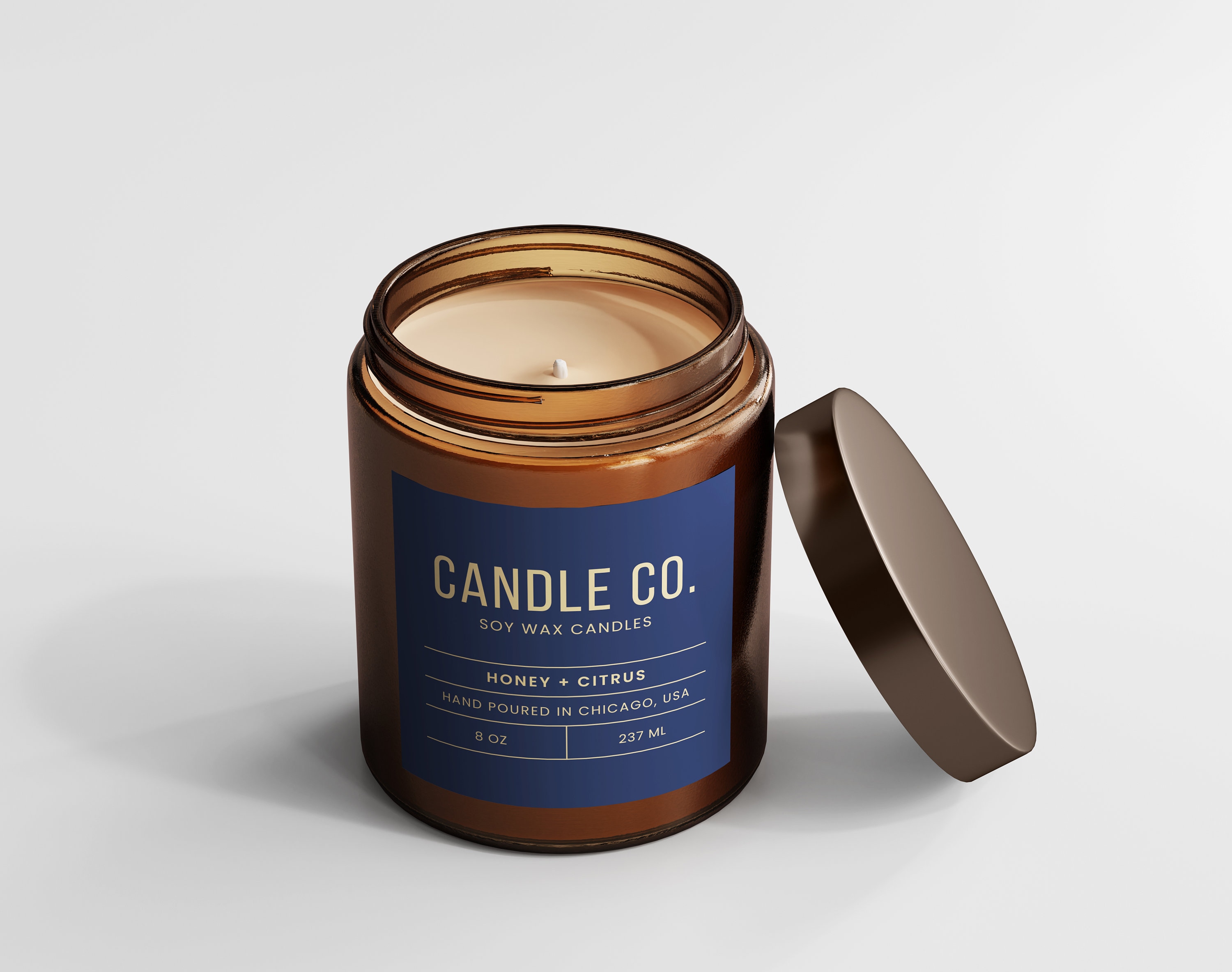 Minimal Candle Label Template, Canva Candle Stickers Design, Custom ...