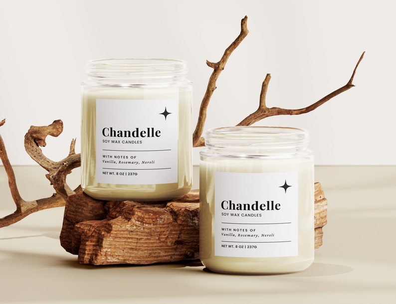 DIY Minimal Candle Label Template, Modern Candle Jar Label Canva ...