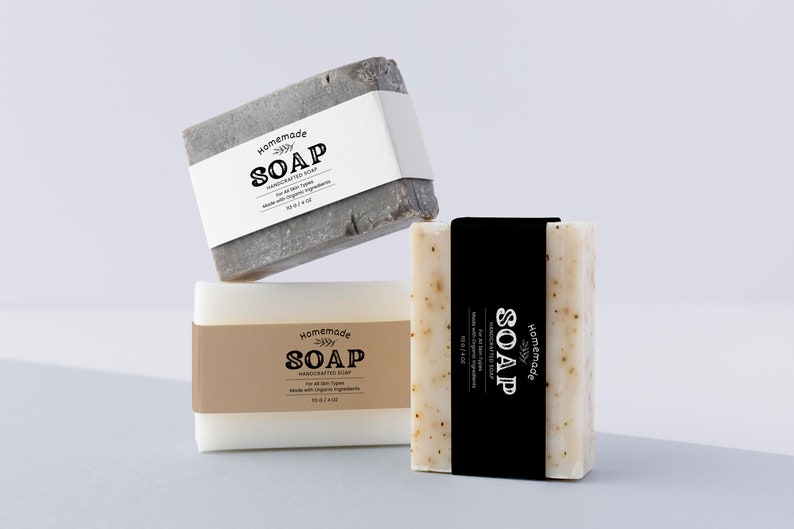 Printable Soap Bar Label Template, Custom Soap Wrapper, Soap Packaging ...