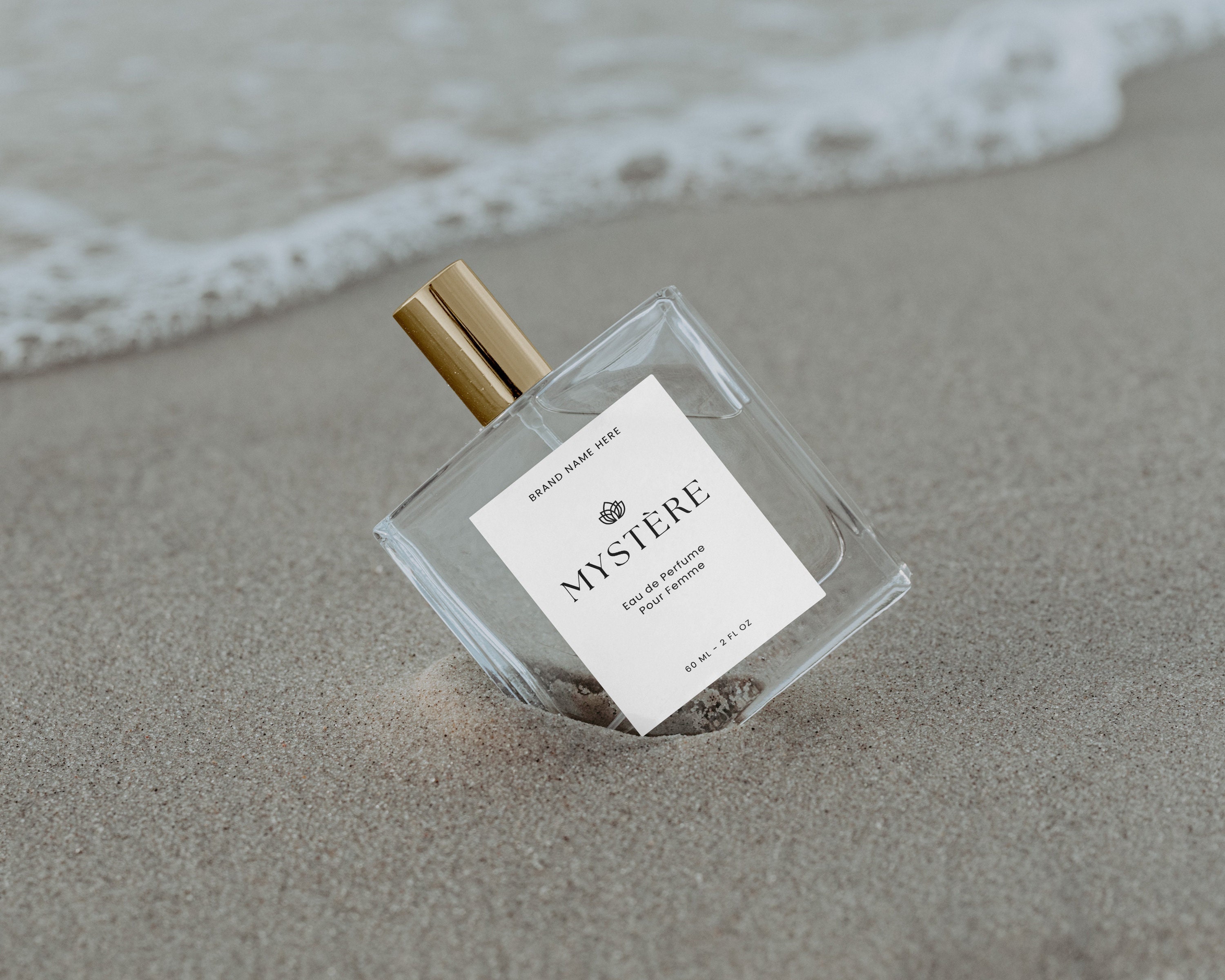 DIY Luxury Perfume Bottle Label Template, Premium Design for DIY ...