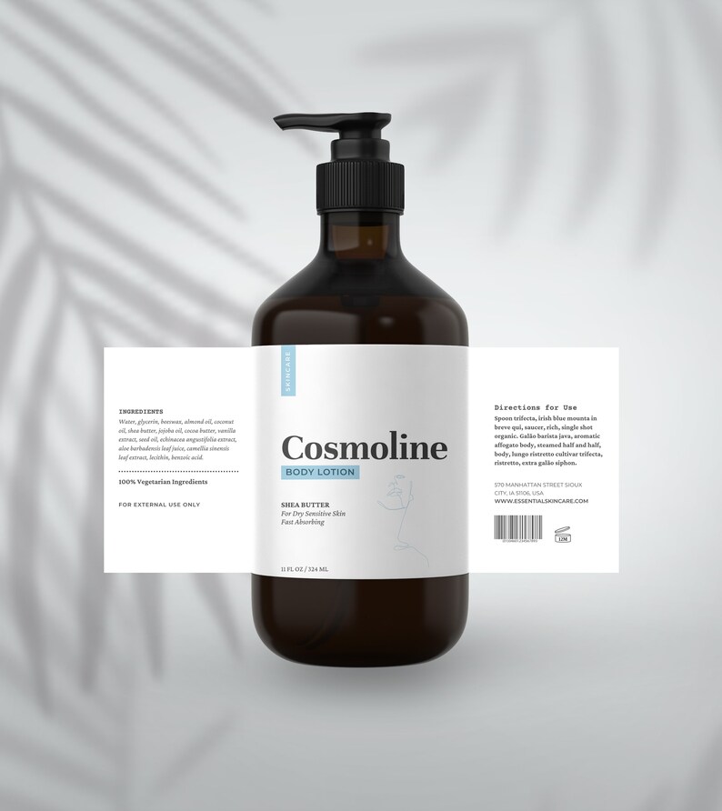 Custom Bottle Label - DIY Bottle Label Template - Dropper Bottle Label ...