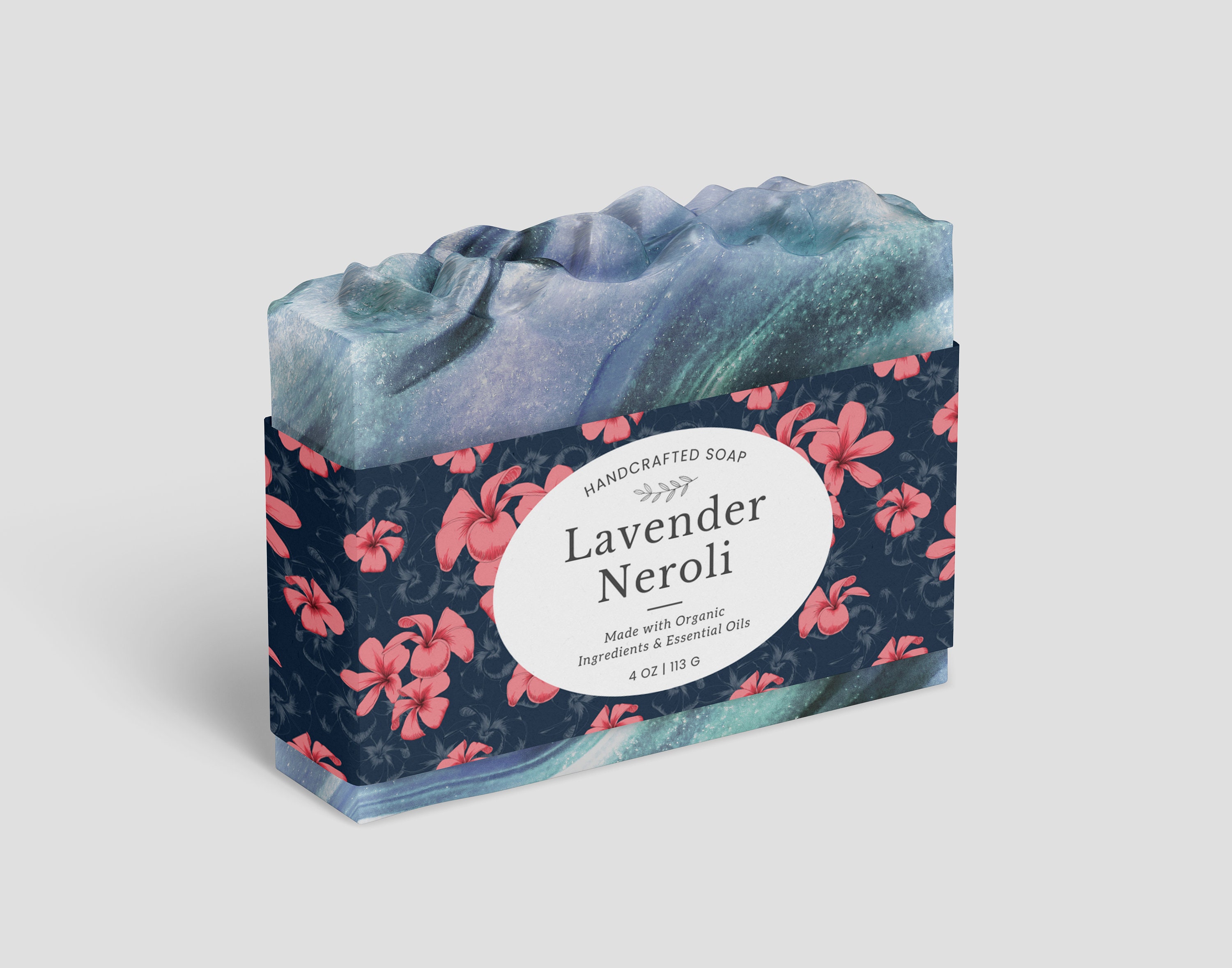 Soap Label Template, Floral Soap Label, Canva Soap Wrapper, Editable ...