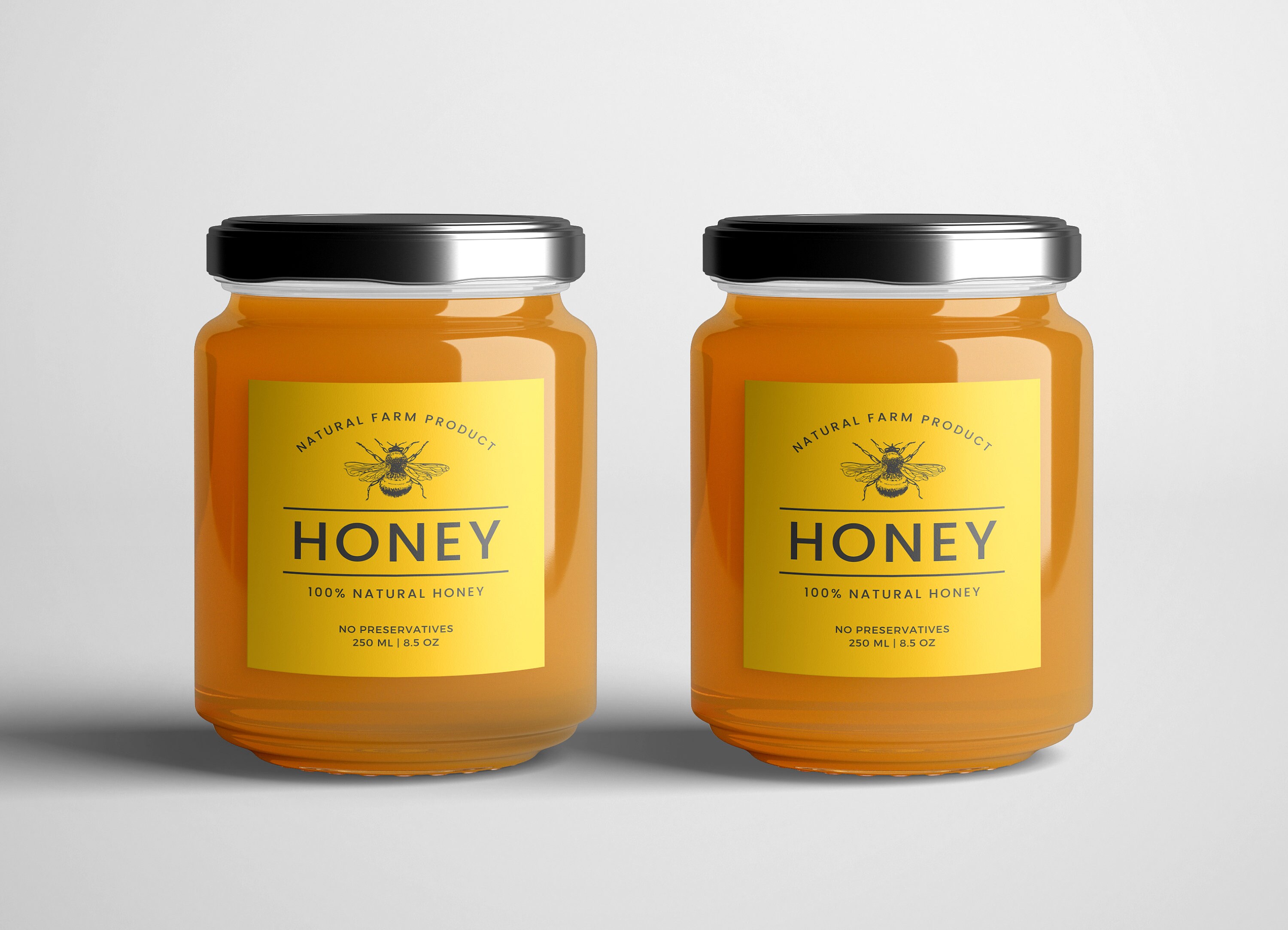 Honey Labels Template, Honey Jar Labels, Honey Stickers, Mason Jar ...