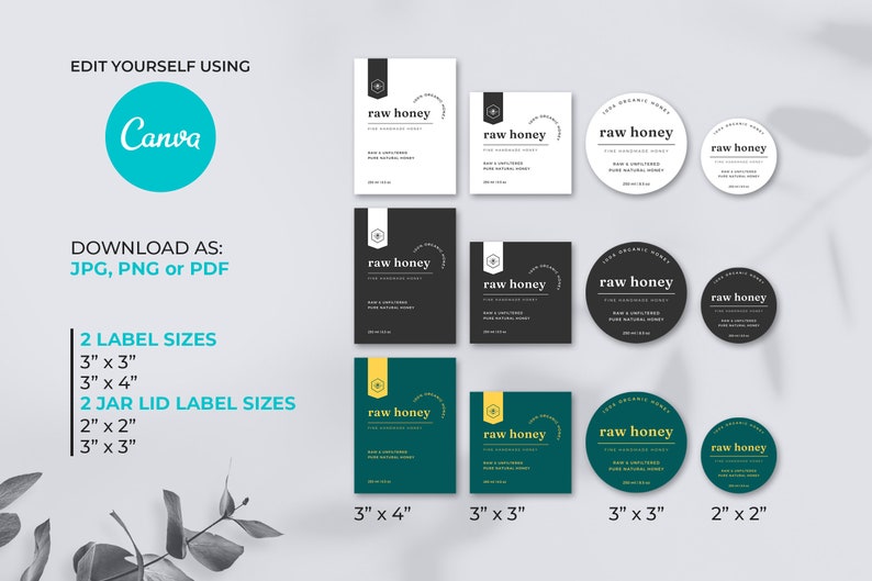 Honey Label Sticker, Homemade Honey Label, Honey Jar Labels, Honey ...