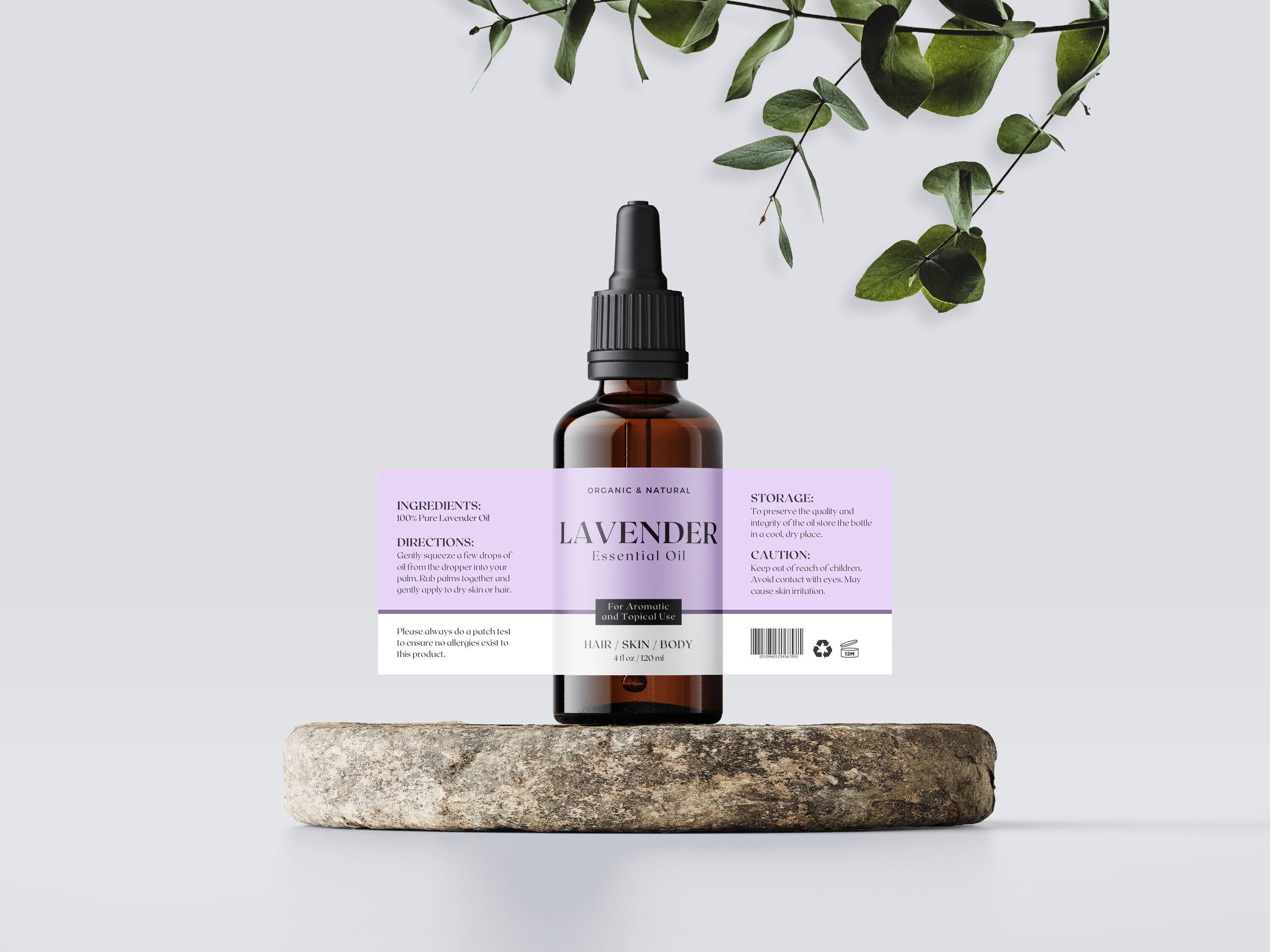 Oil Bottle Label Design