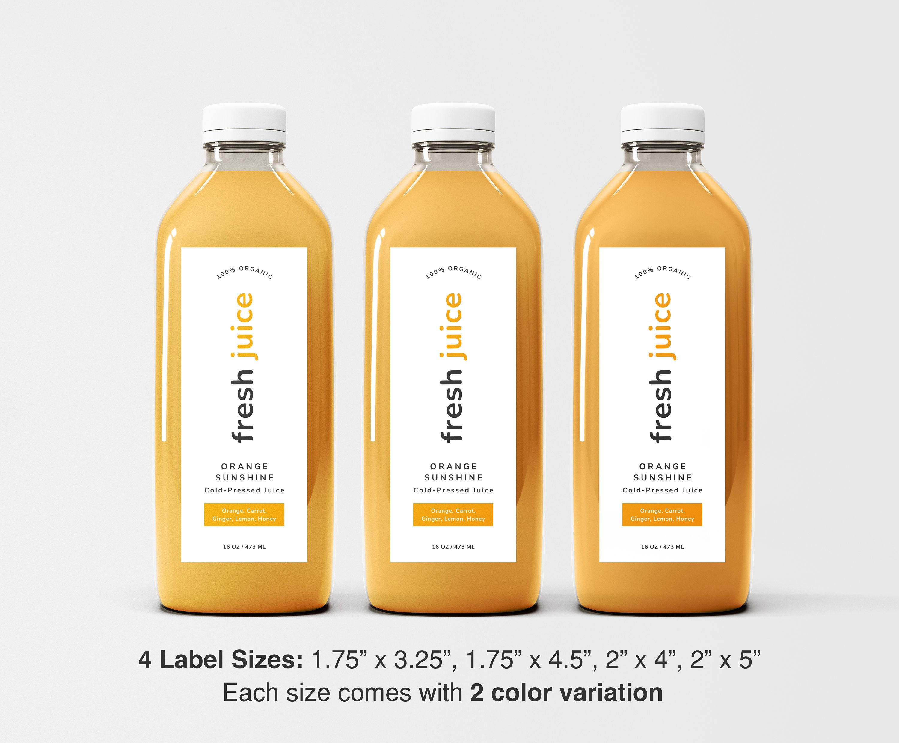 Customizable Juice Bottle Label Template, DIY Juice Bottle Labels ...