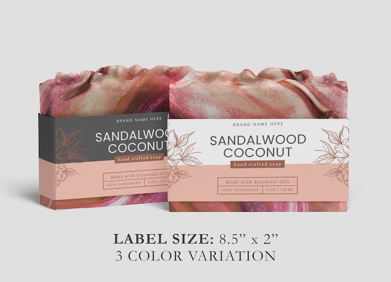 Editable Soap Labels Template DIY Elegant Soap Labels Wrap - Etsy