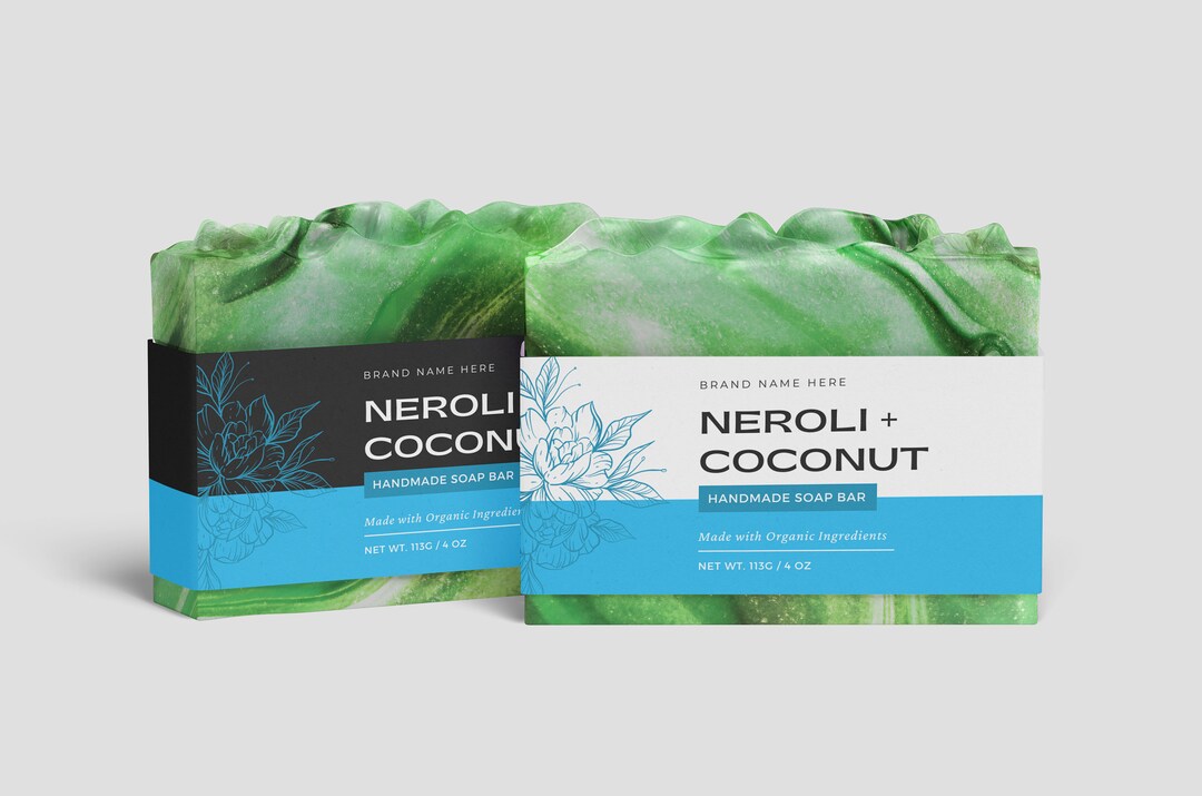 Soap Label Template, Printable Soap Labels, Flower Soap Label Packaging ...