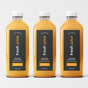 Customizable Juice Bottle Label Template, DIY Juice Bottle Labels ...