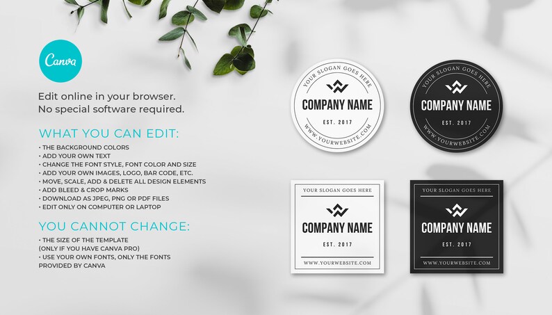 Custom Round Sticker Design Template, Personalized Stickers for ...