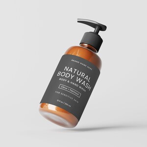 Dispenser Bottle Labels Template, Body Wash Label, Shampoo Stickers ...