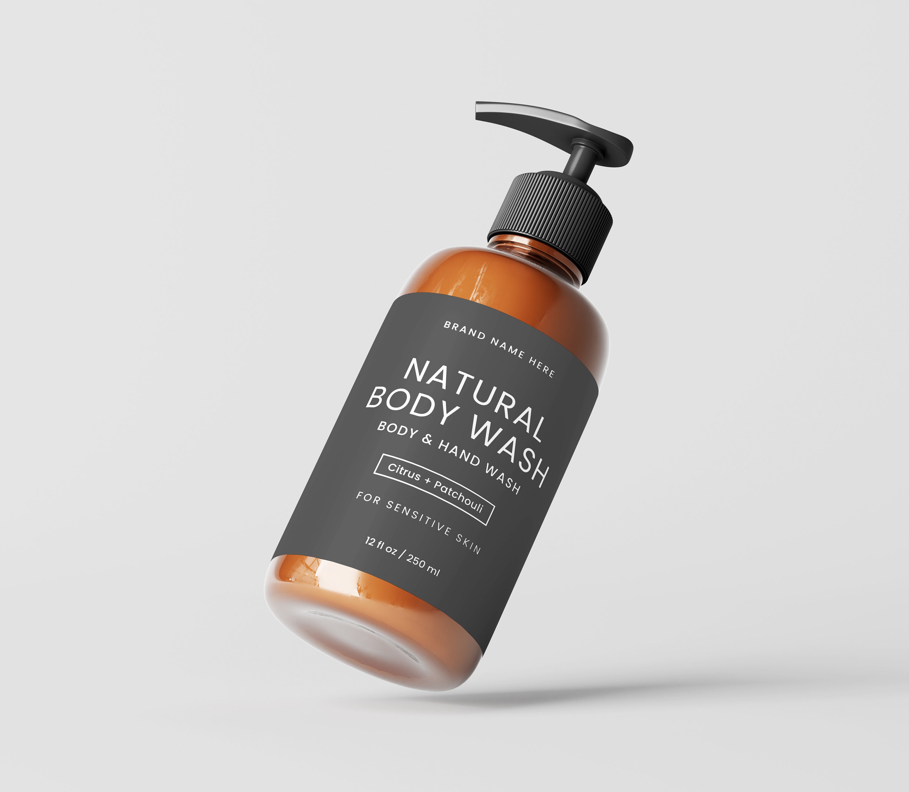 Dispenser Bottle Labels Template, Body Wash Label, Shampoo Stickers ...