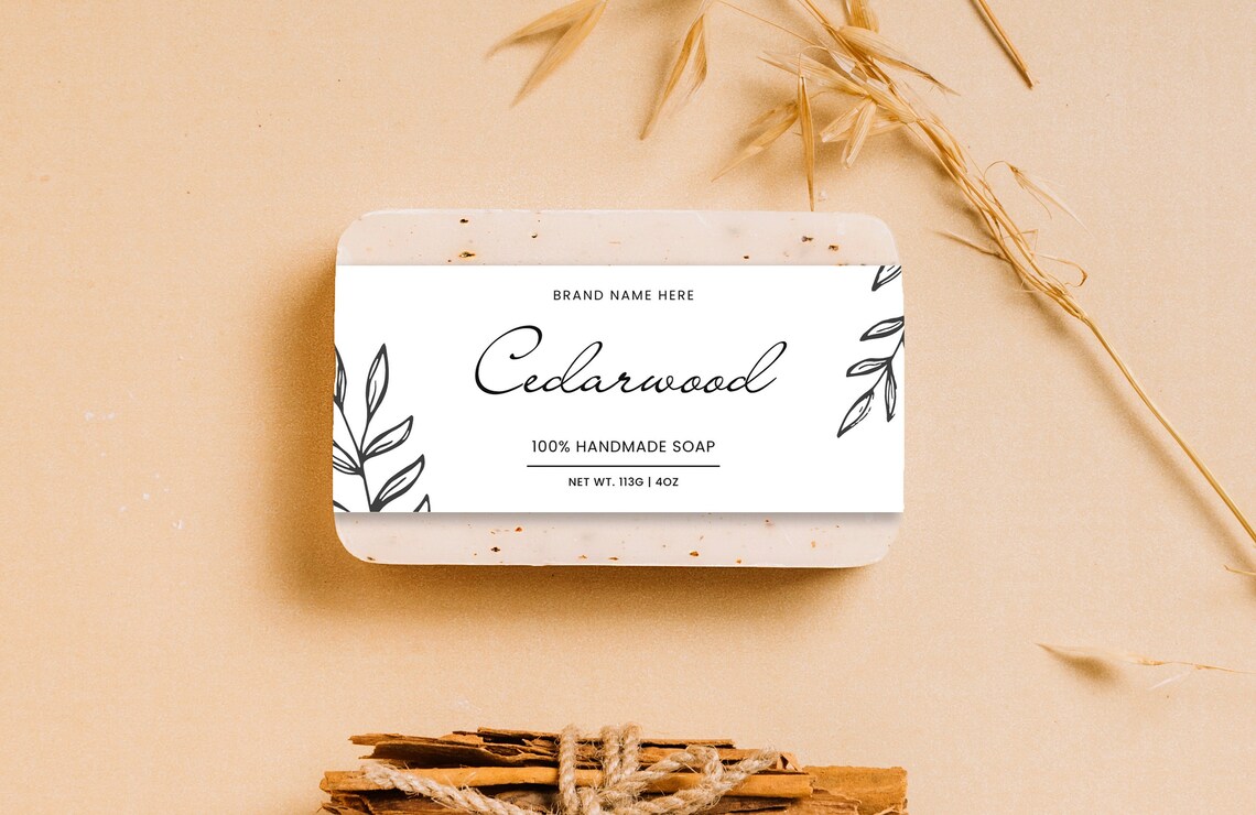 Soap Wrap Label Template, Printable Soap Bar Labels, DIY Soap Packaging ...