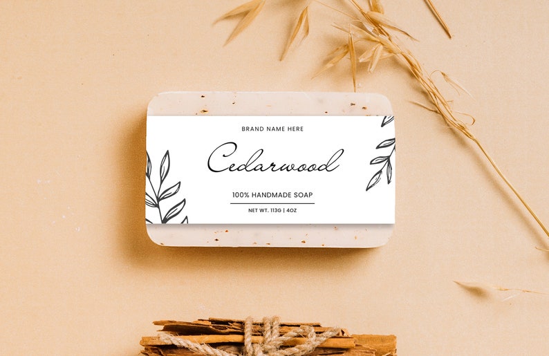 Soap Wrap Label Template, Printable Soap Bar Labels, DIY Soap Packaging ...