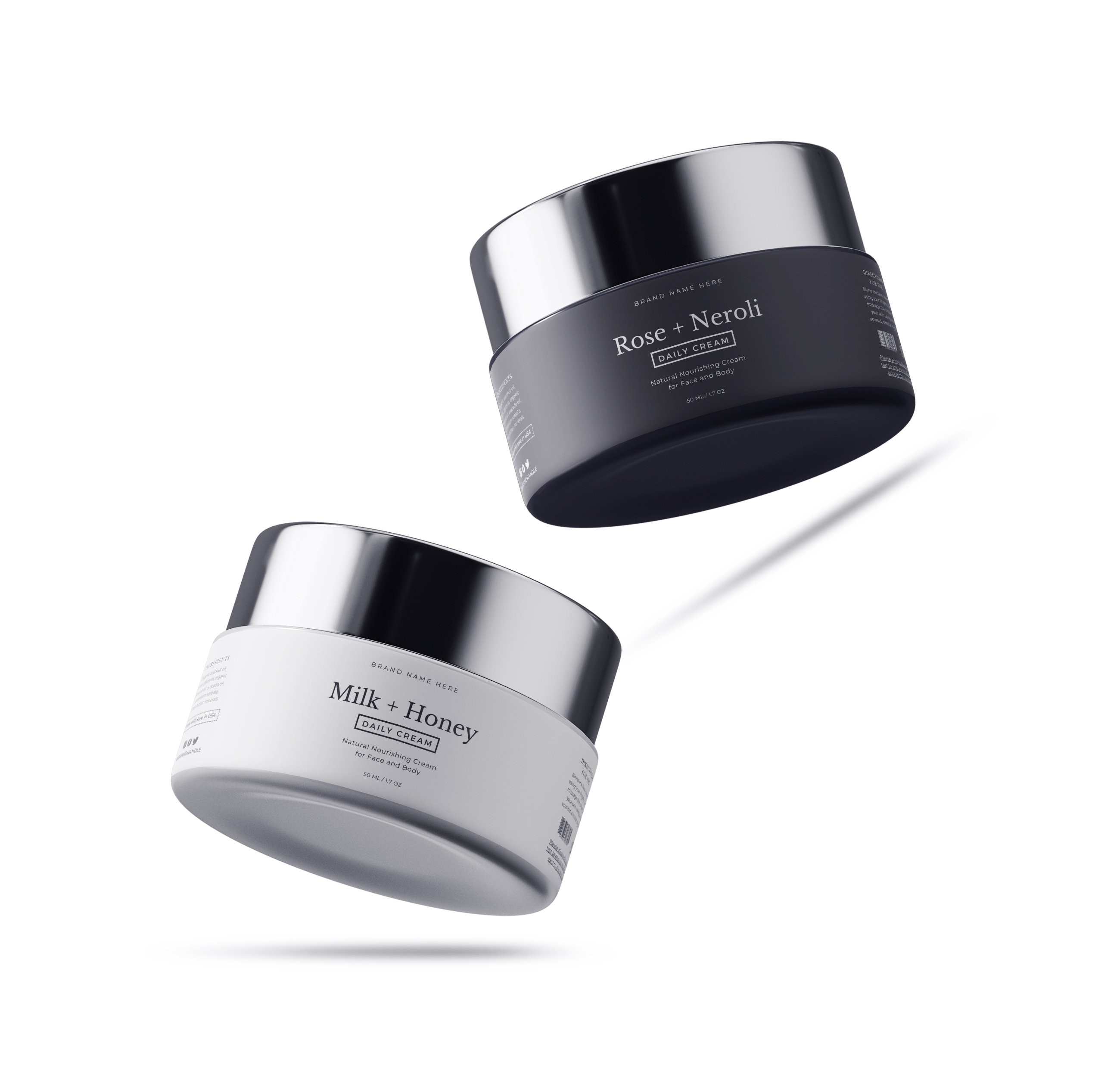 Body Butter Labels Template, Cosmetic Jars Labels, Wrap Around Jar ...