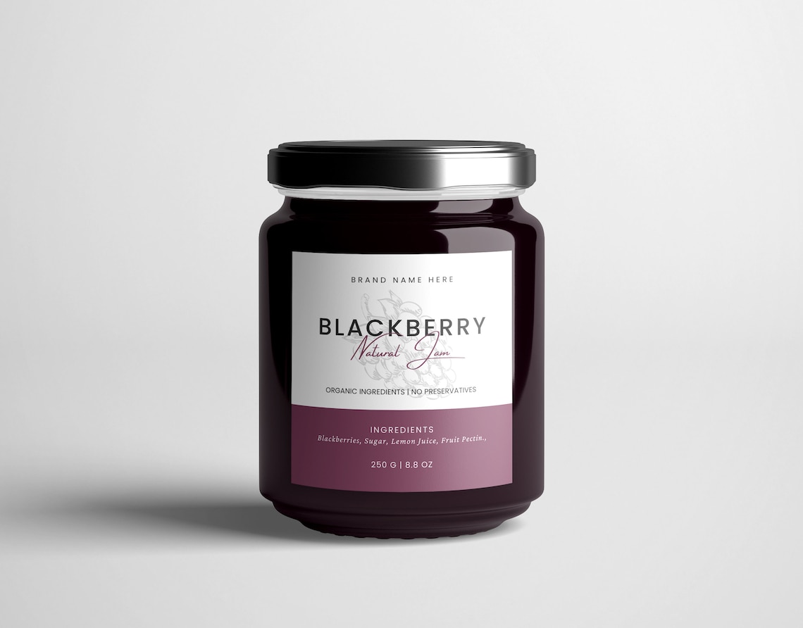 Jam Jar Labels Template, Canning Labels, Mason Jar Labels, Jam Stickers ...