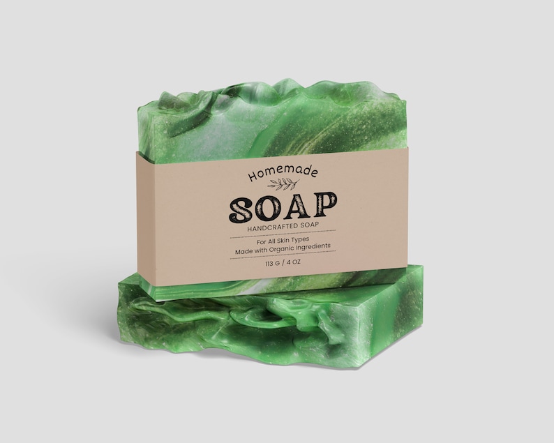 Printable Soap Bar Label Template, Custom Soap Wrapper, Soap Packaging ...