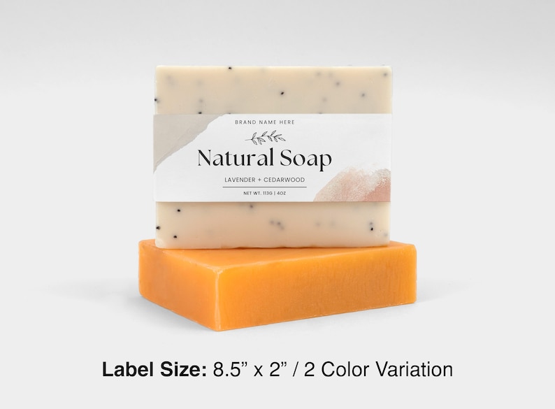 Soap Labels Template, Soap Bar Label Sticker, Customizable, Printable ...
