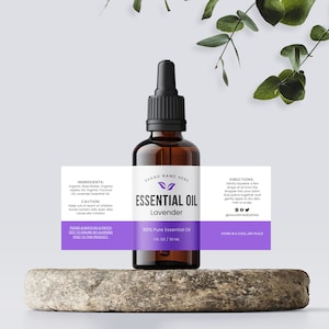 Customizable Dropper Bottle Label, Personalize Your Essential Oil ...