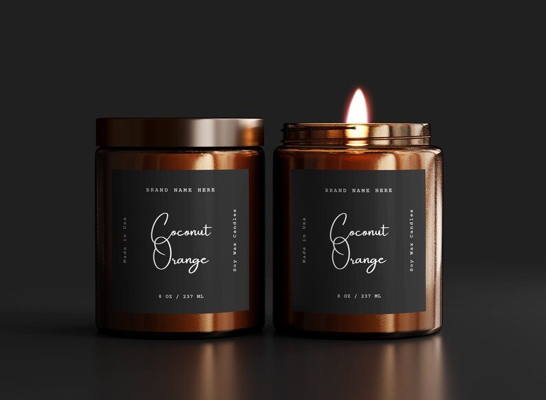 Candle Labels, Candle Jar Label Template, Canva Candle Labels ...