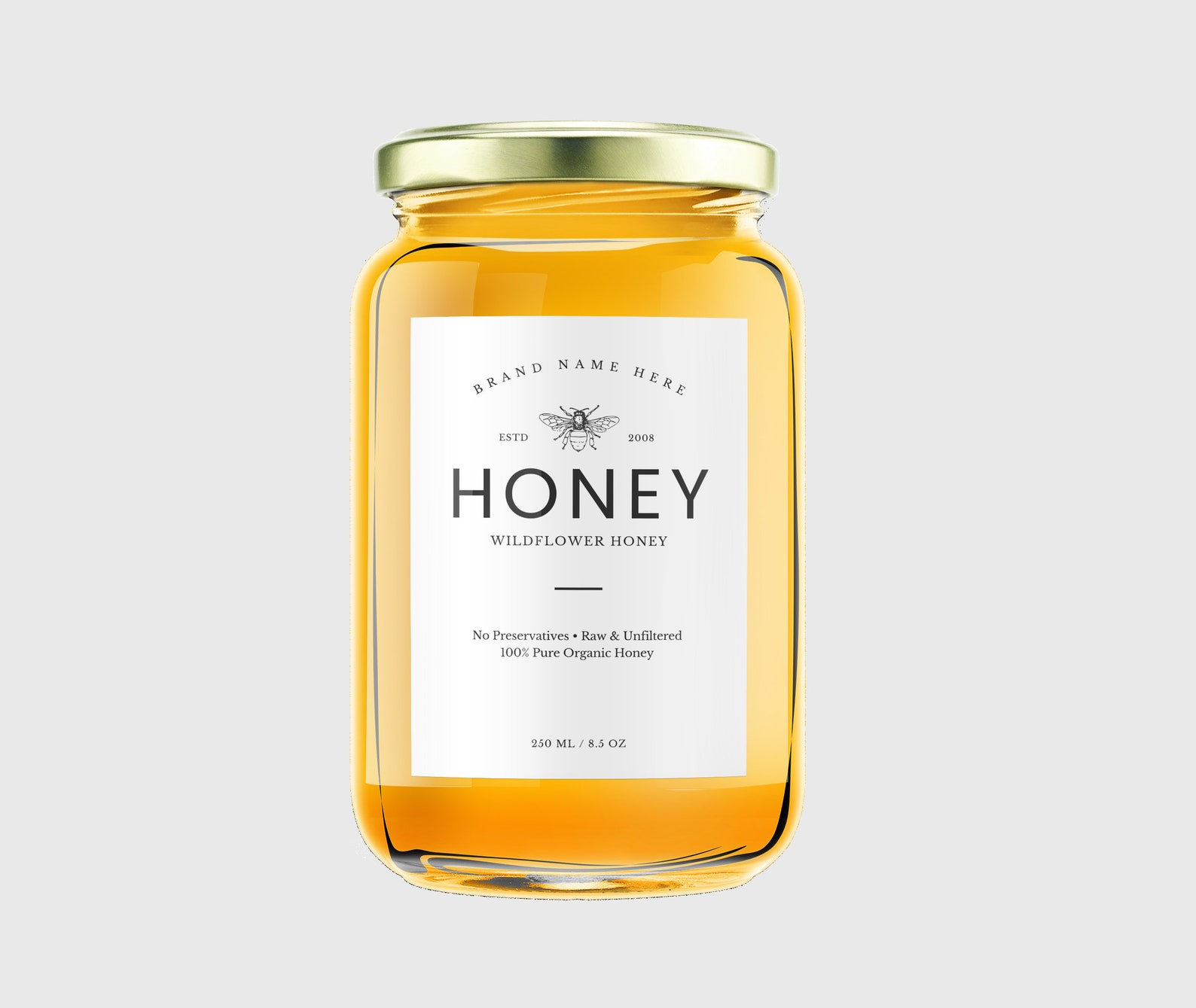 Canva Honey Jar Labels Template, Jam Jar Labels, Honey Labels Design ...