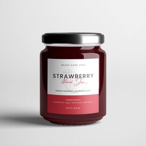 Jam Jar Labels Template, Canning Labels, Mason Jar Labels, Jam Stickers ...