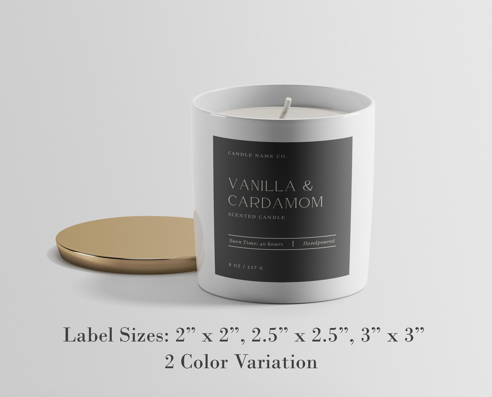 Canva Candle Jar Labels Template Modern Minimalist Candle Labels Luxury ...