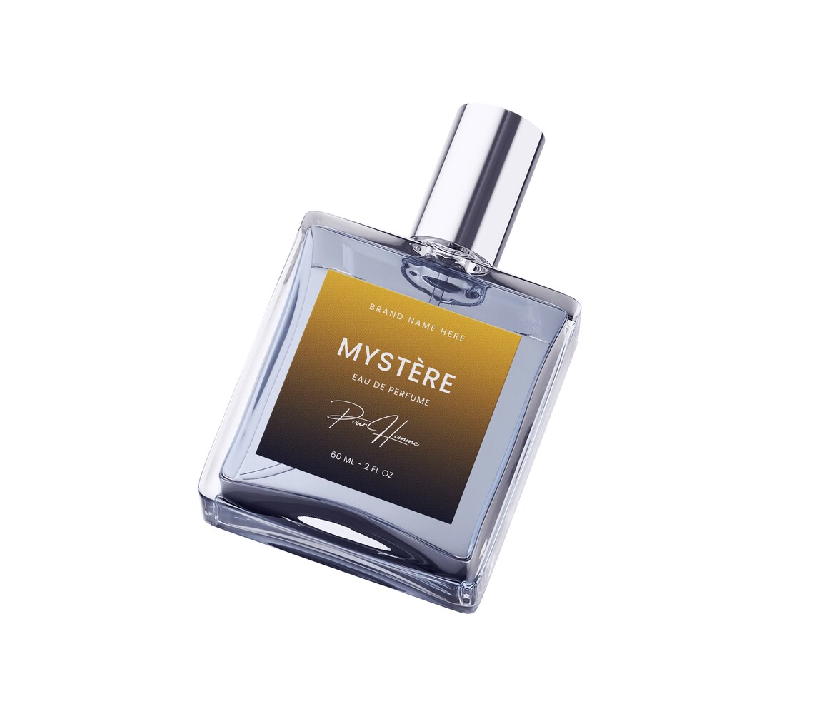 Custom Perfume Label Template, DIY Printable Labels, Gradient Fragrance ...