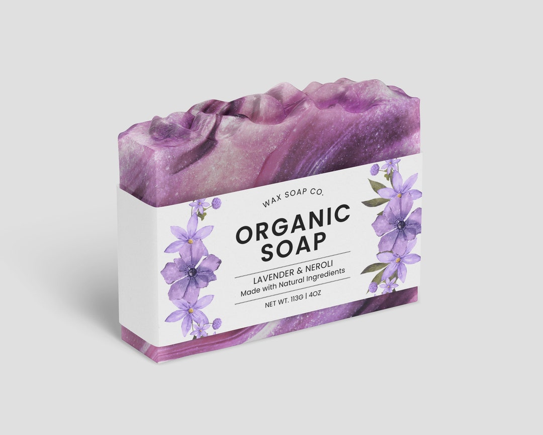 Soap Bar Label Template, Canva Handmade Soap Labels, Soap Wrapper ...
